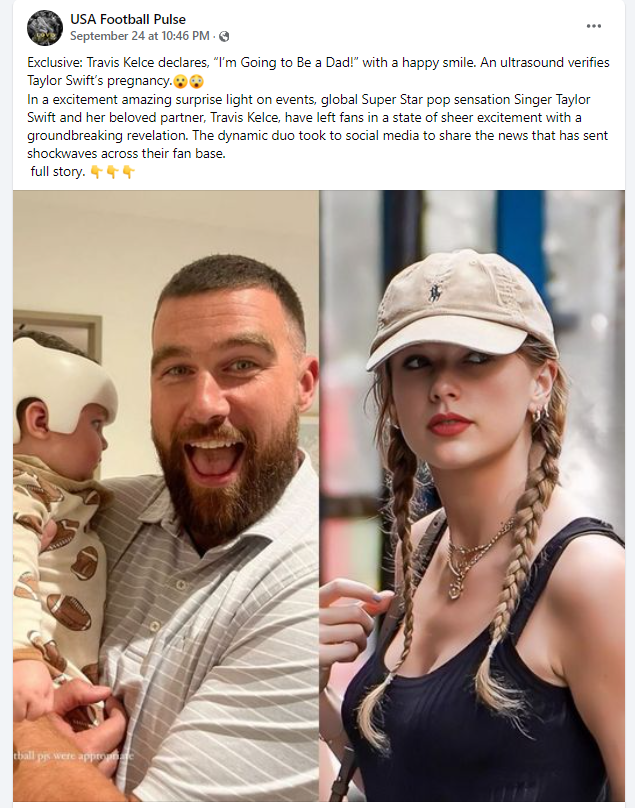 Fact Check: Travis Kelce Did NOT Say Taylor Swift Was Pregnant In ...