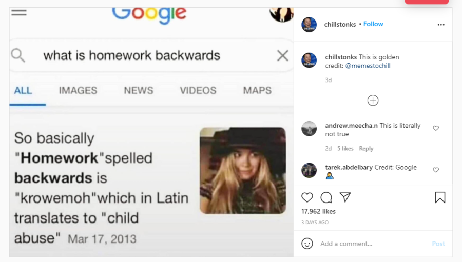 Fact Check: Homework Spelled Backwards ('Krowemoh') Does NOT Translate ...