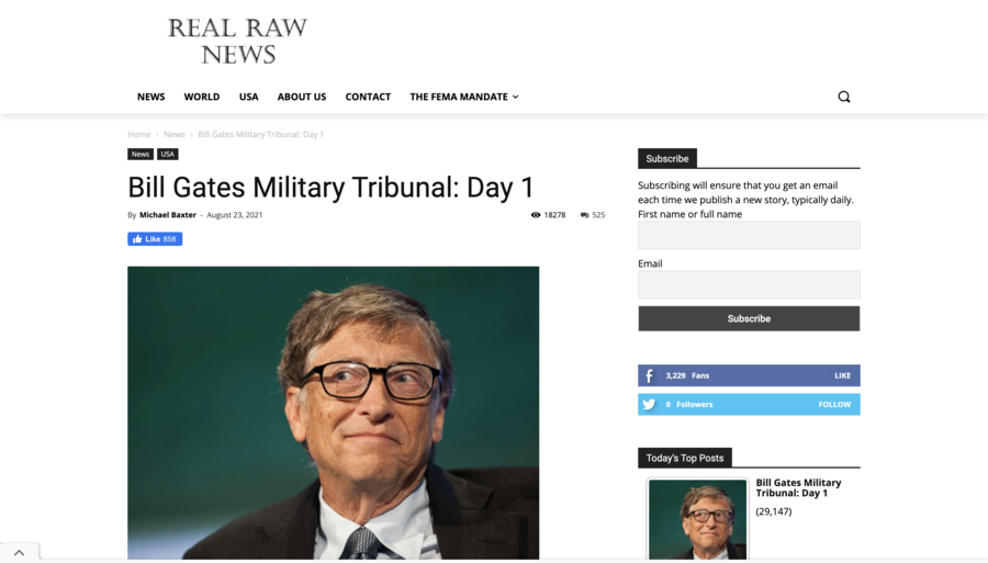 Fact Check: Bill Gates Is NOT Before A Military Tribunal | Lead Stories