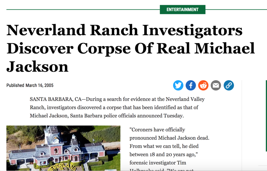 Fact Check: Investigators Did NOT Discover Real Corpse Of Michael ...