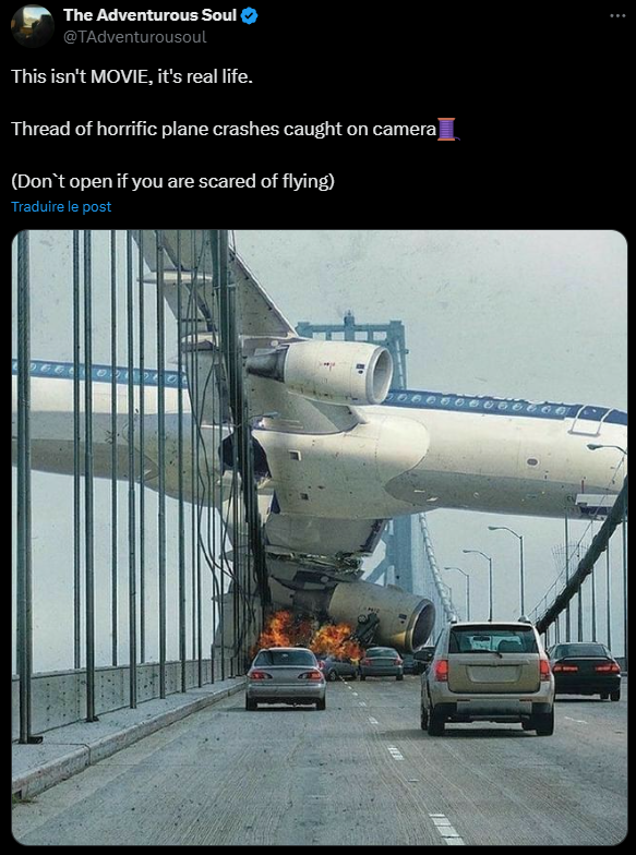Fact Check: FAKE Image Shows Catastrophic Plane Crash On Bridge | Lead ...