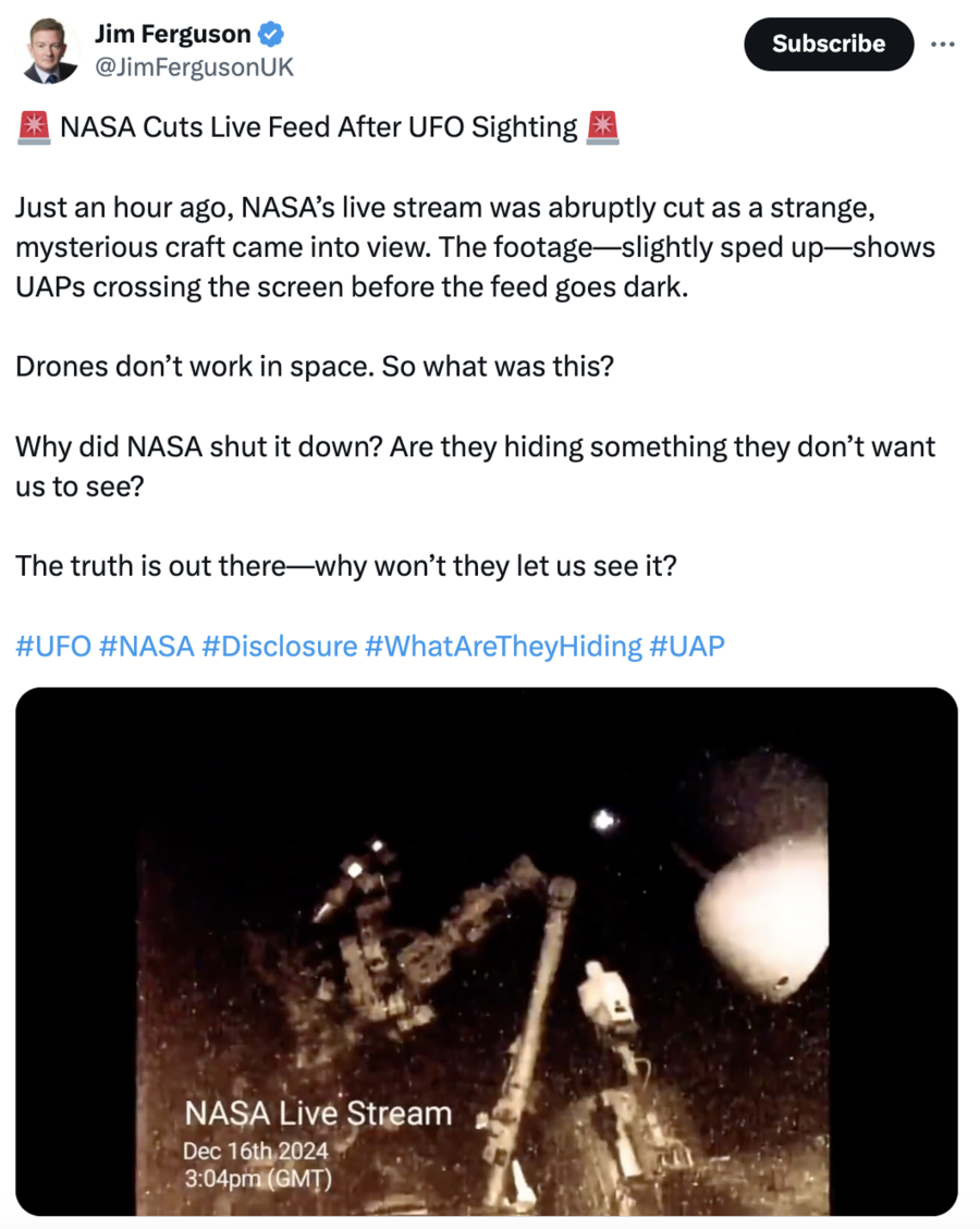 Fact Check: NASA Video Does NOT Show UFO At International Space Station ...