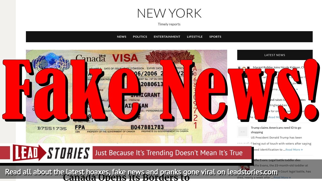 Fake News: Canada Did NOT Open Borders To Zimbabwean Visitors, Visa ...