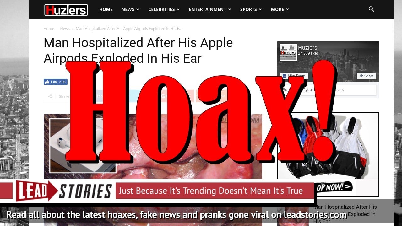 Fake News: Man NOT Hospitalized After His Apple Airpods Exploded In His ...