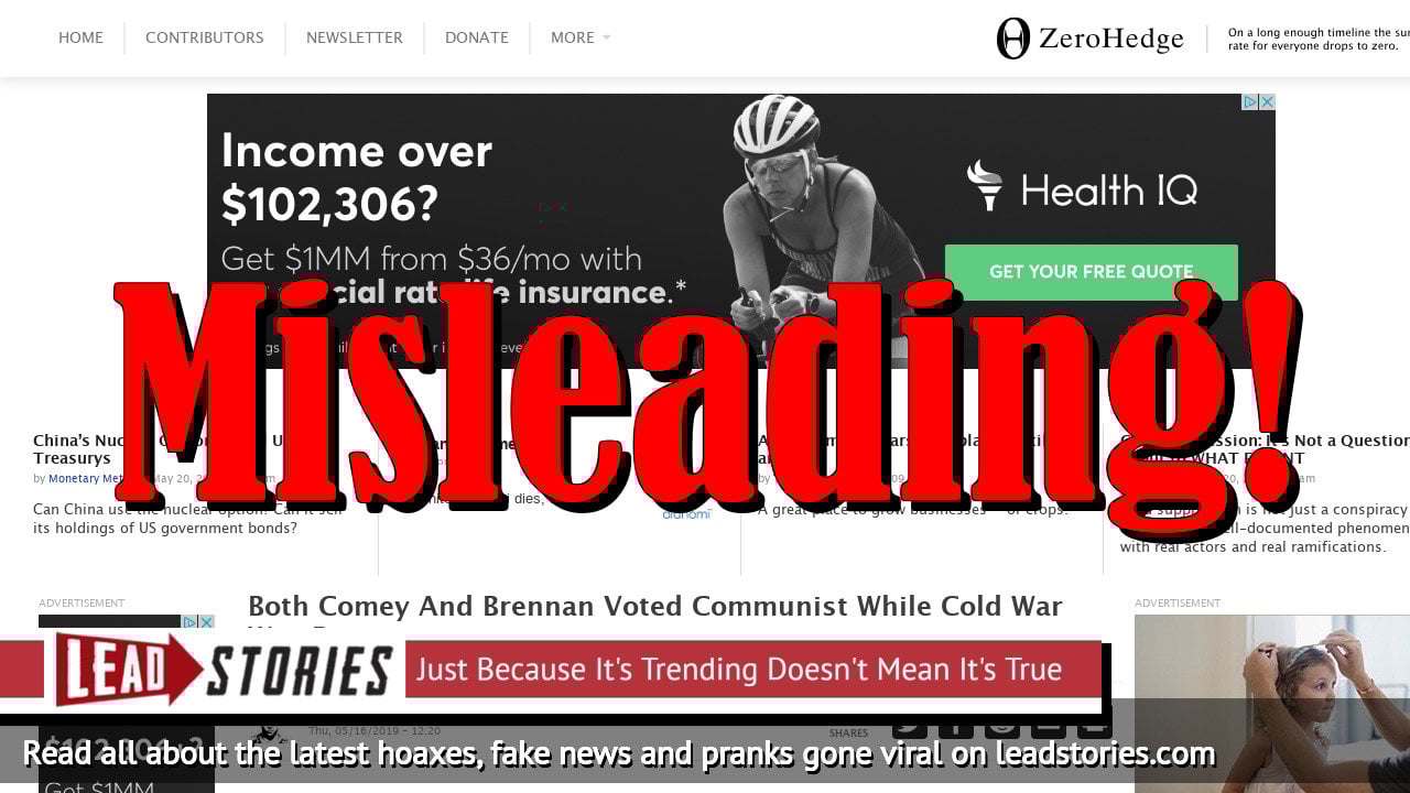 Fake News: James Comey Did NOT Vote Communist While Cold War Was Raging ...
