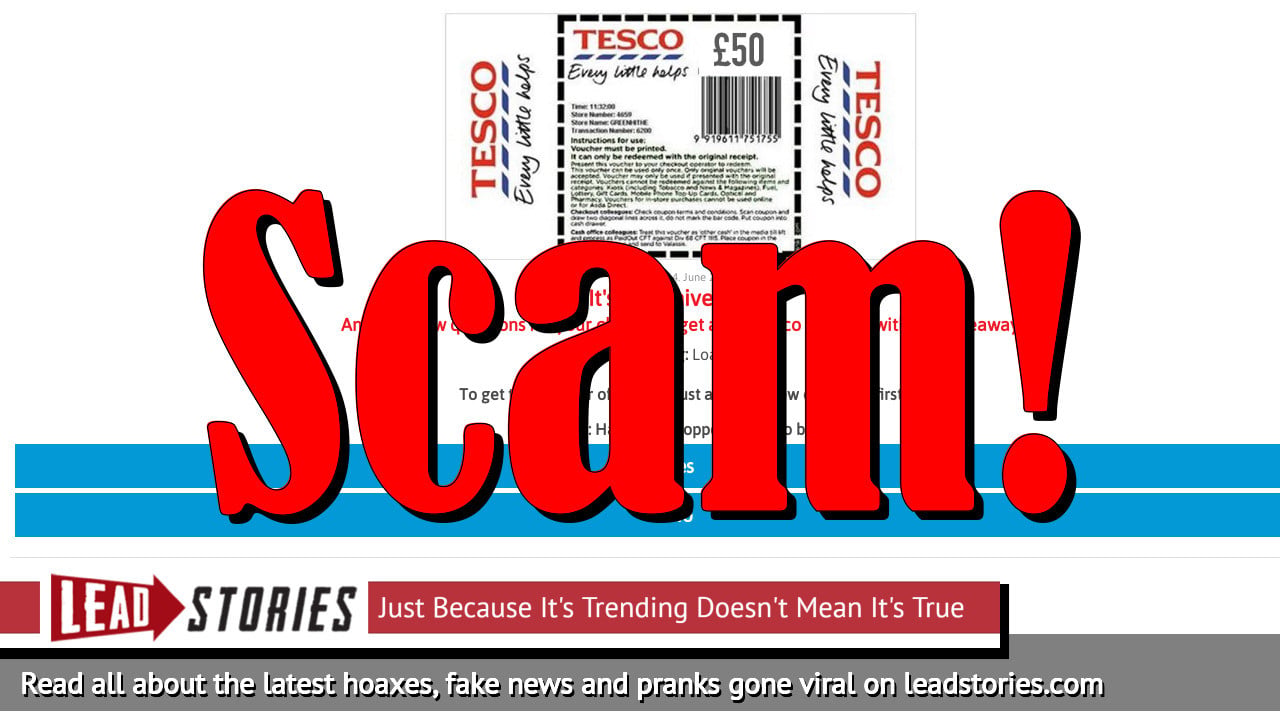 Fake News: Tesco Did NOT Announce Everyone Who Shares a Link Will Be ...