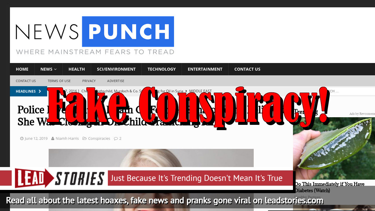 Fake News: Police Investigating Death Of Former Senator Who Did NOT ...