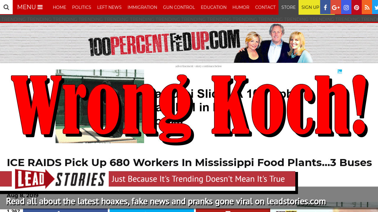 Fake News: ICE Raids Pick Up 680 Workers In Mississippi Food Plants ...