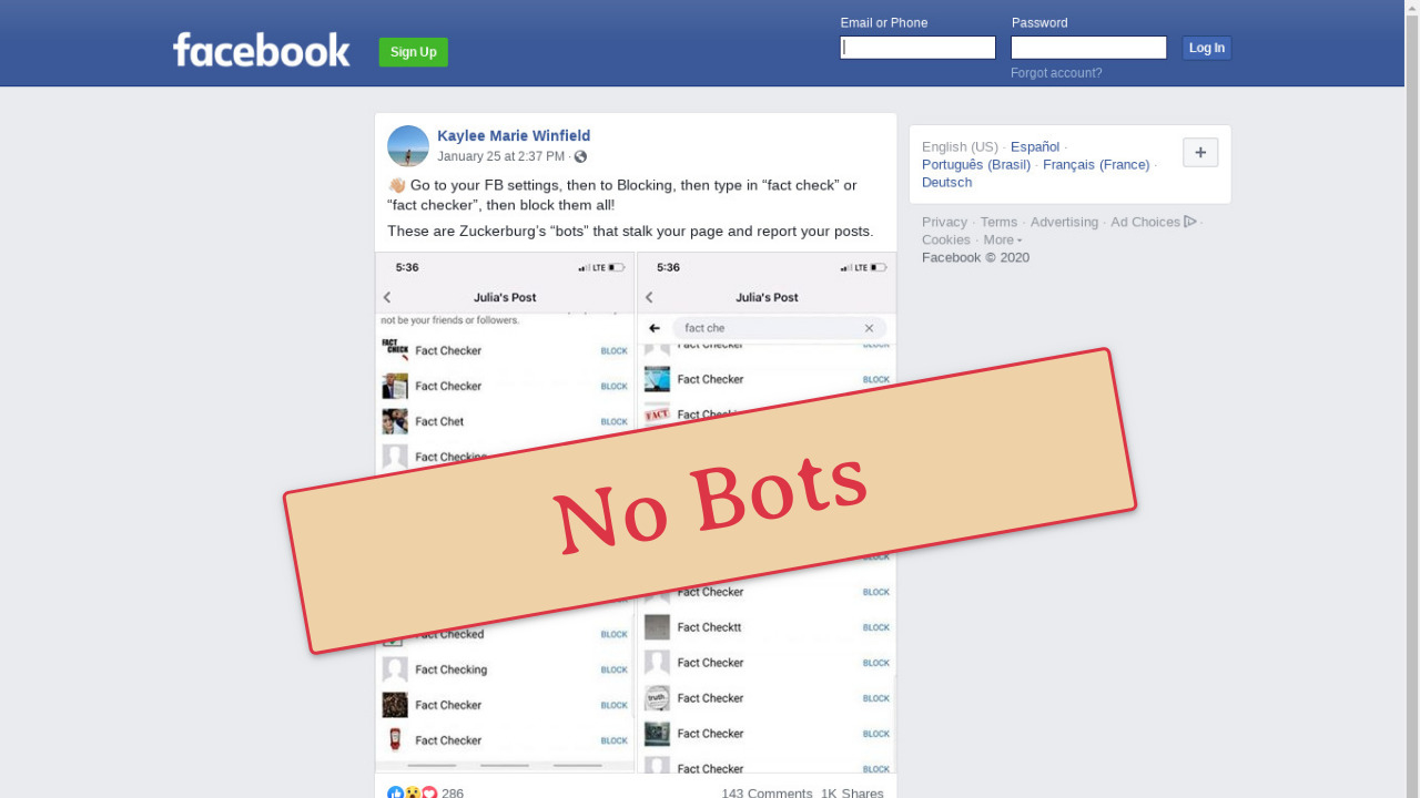 Fake News: Facebook Is NOT Using "Fact-Checking" Bots To Stalk Your ...