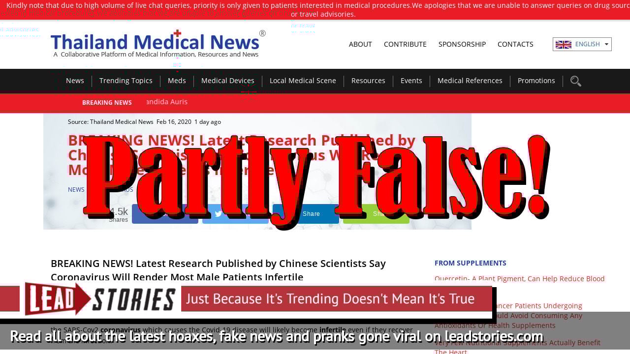 Fake News: Latest Research Published By Chinese Scientists Did NOT Say ... Fake News: Latest Research Published By Chinese Scientists Did NOT Say ...