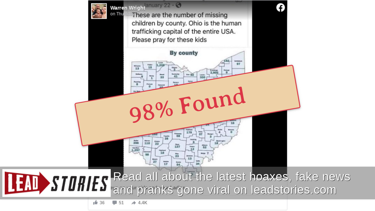 Fact Check: Map Does NOT Show Current Number of Missing Children By ...