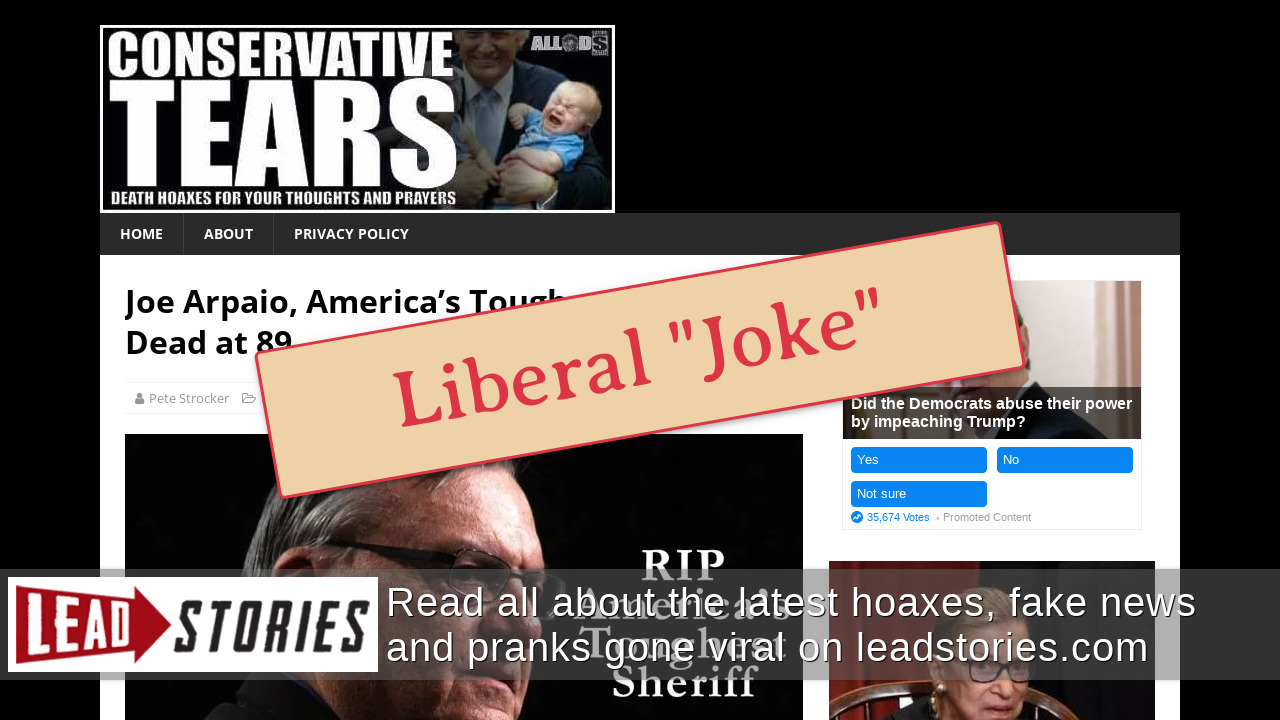 Fact Check: Joe Arpaio NOT Dead at 89 | Lead Stories