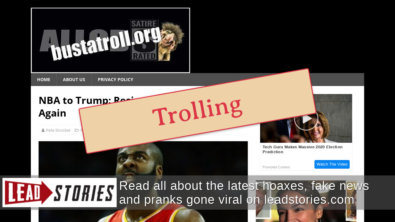 Fact Check: The NBA Did NOT Say To Trump: Resign Or We'll Never Play ...