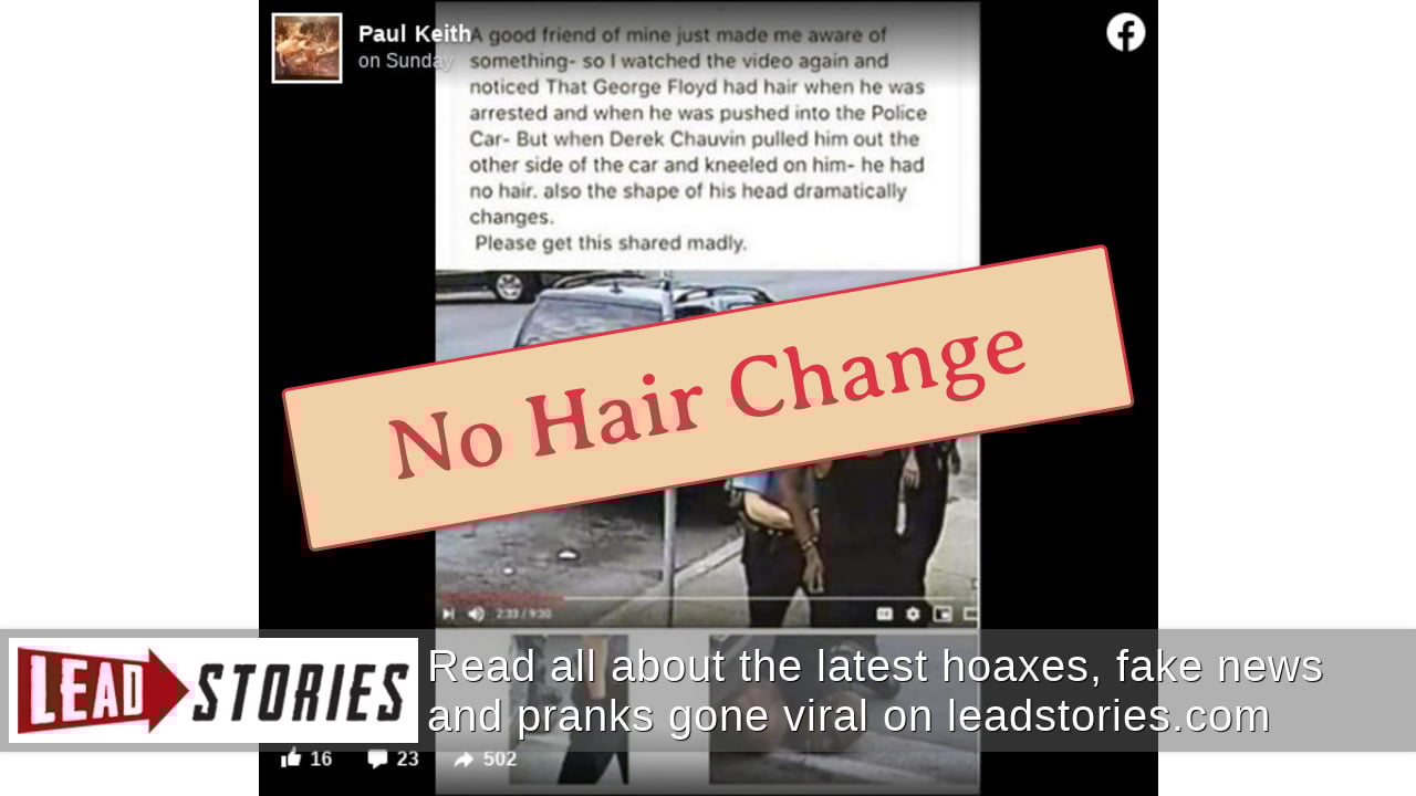 Fact Check: Photo Does NOT Show Change In George Floyd Hair In Moments ...