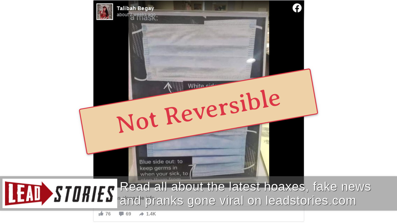 Fact Check: Do NOT Wear The White Side Of A Surgical Mask Outward When ...