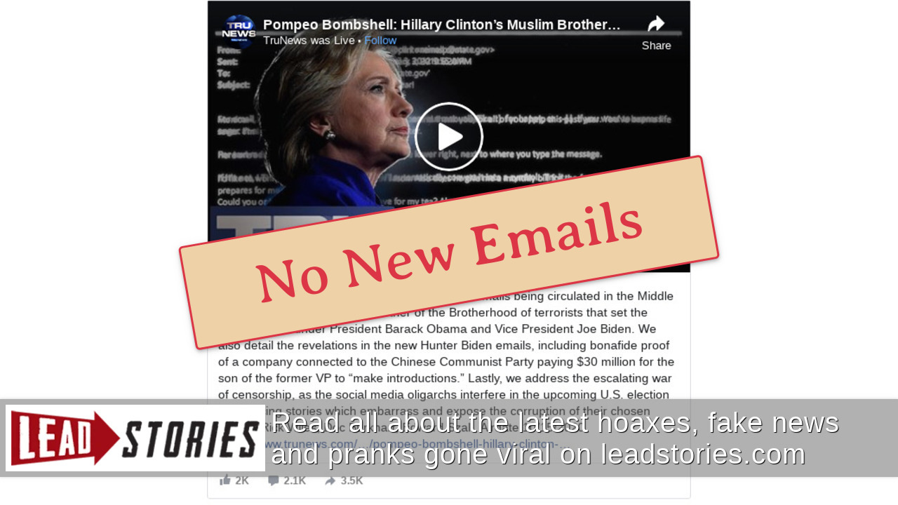 Fact Check: Hundreds of Hillary Clinton's Emails Were NOT Published On ...