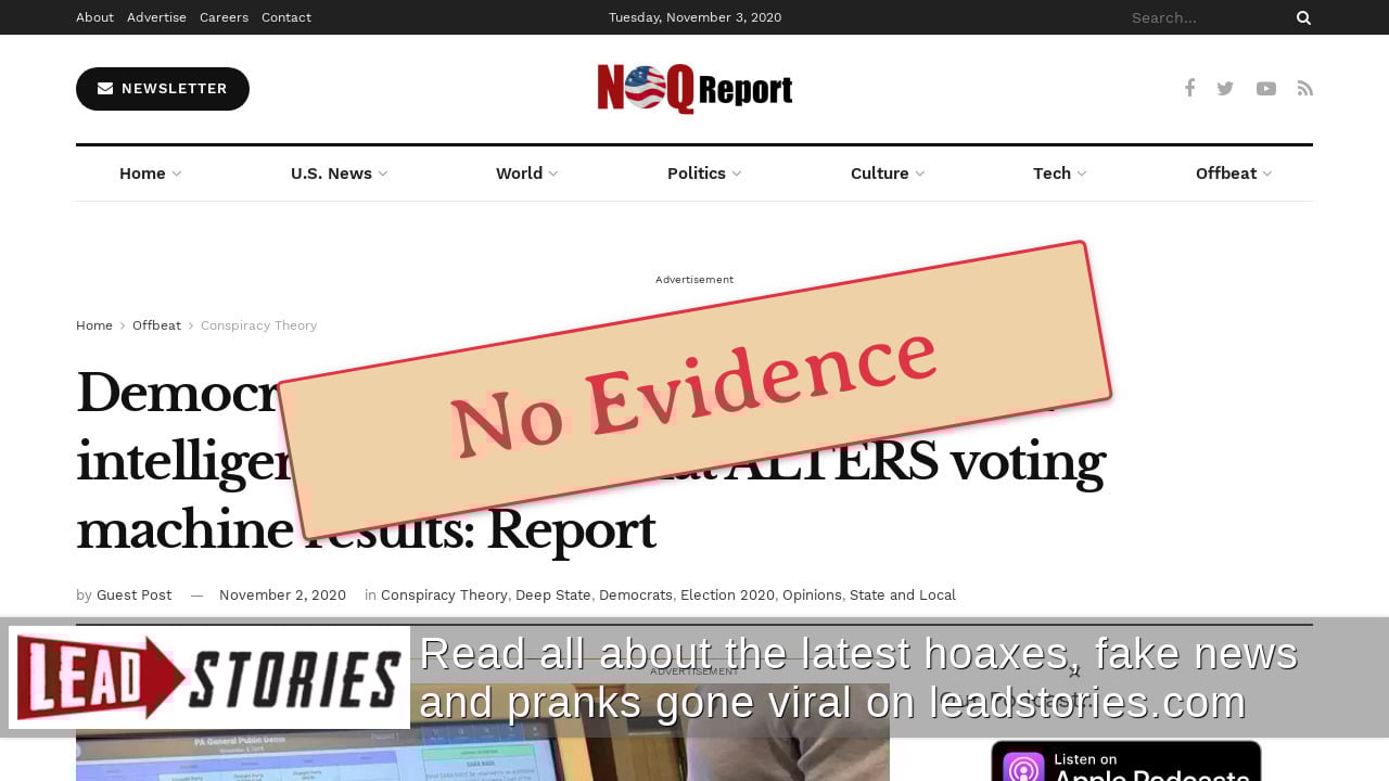 Fact Check: NO Evidence Democrats Are Colluding With CIA To Alter ...