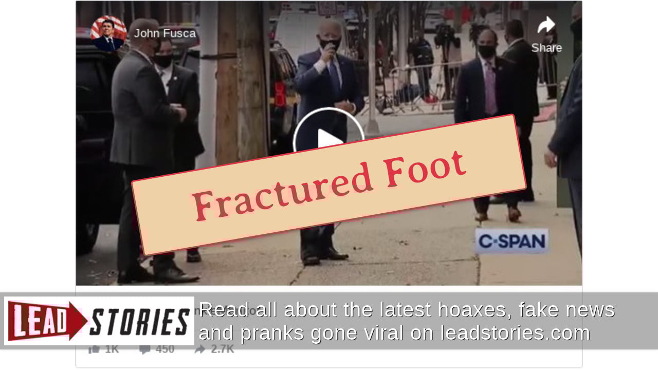Fact Check: Biden Is Wearing A Walking Boot For A Fractured Foot, NOT A ...