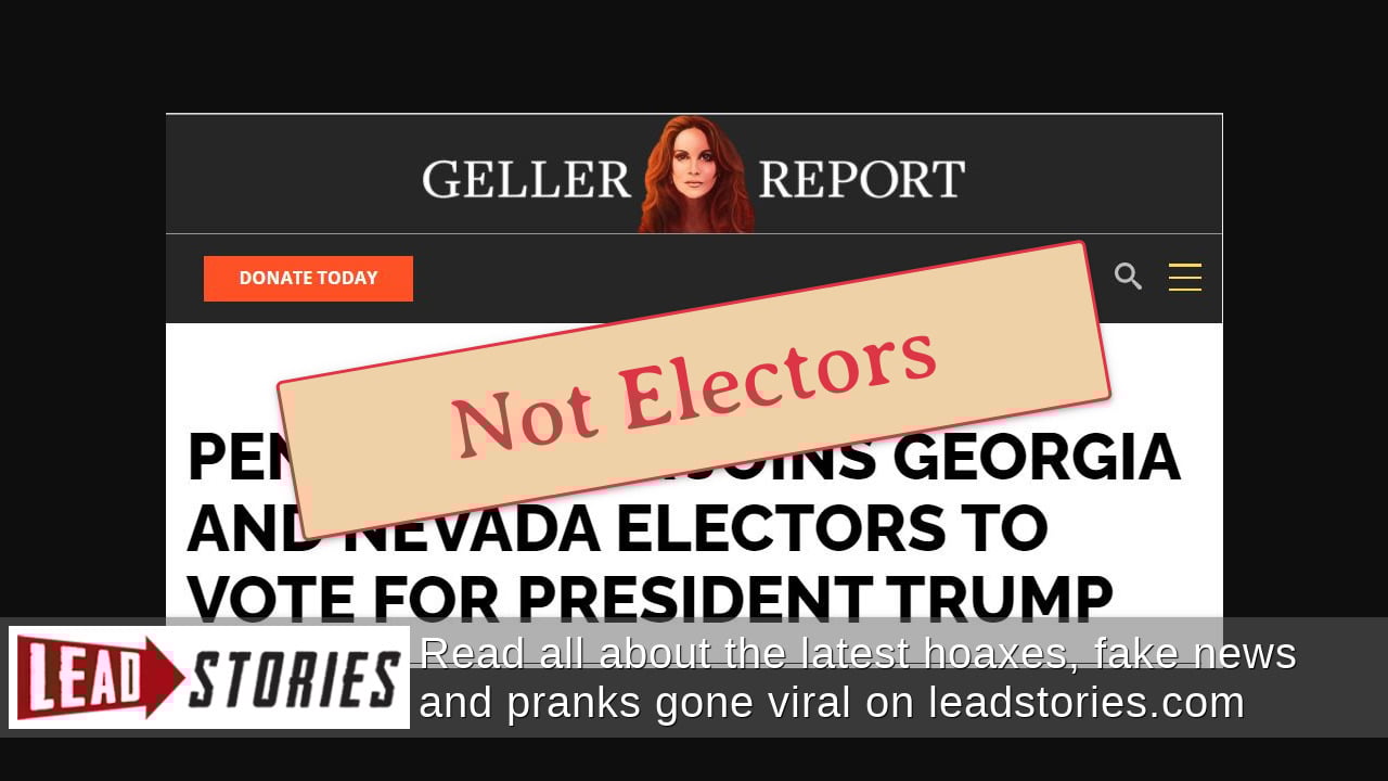 Fact Check Pennsylvania Georgia And Nevada Electors Did Not Vote For