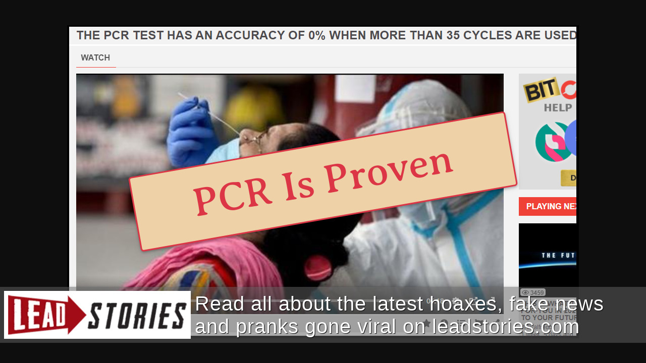Fact Check: PCR Tests Do NOT Have An Accuracy of 0% When More Than 35 ...