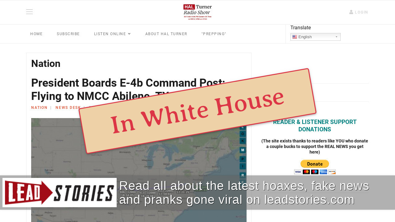 Fact Check: President Did NOT Board E-4b Command Post For A Flight To ...