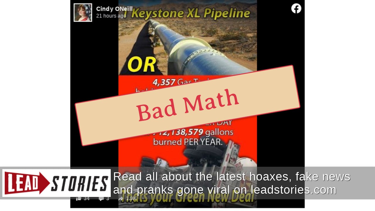 Fact Check: Calculations of Tanker Truck Fuel Needed To Replace ...