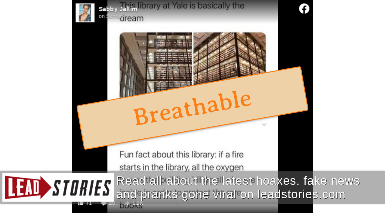 Fact Check: In A Fire, Yale Library's System Would NOT Kill Those ...