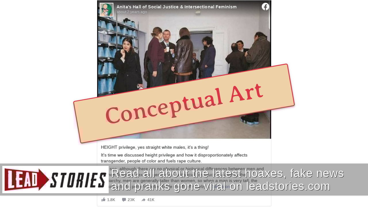 Fact Check: Photo Does NOT Depict Backlash To 'Height Privilege' -- It ...