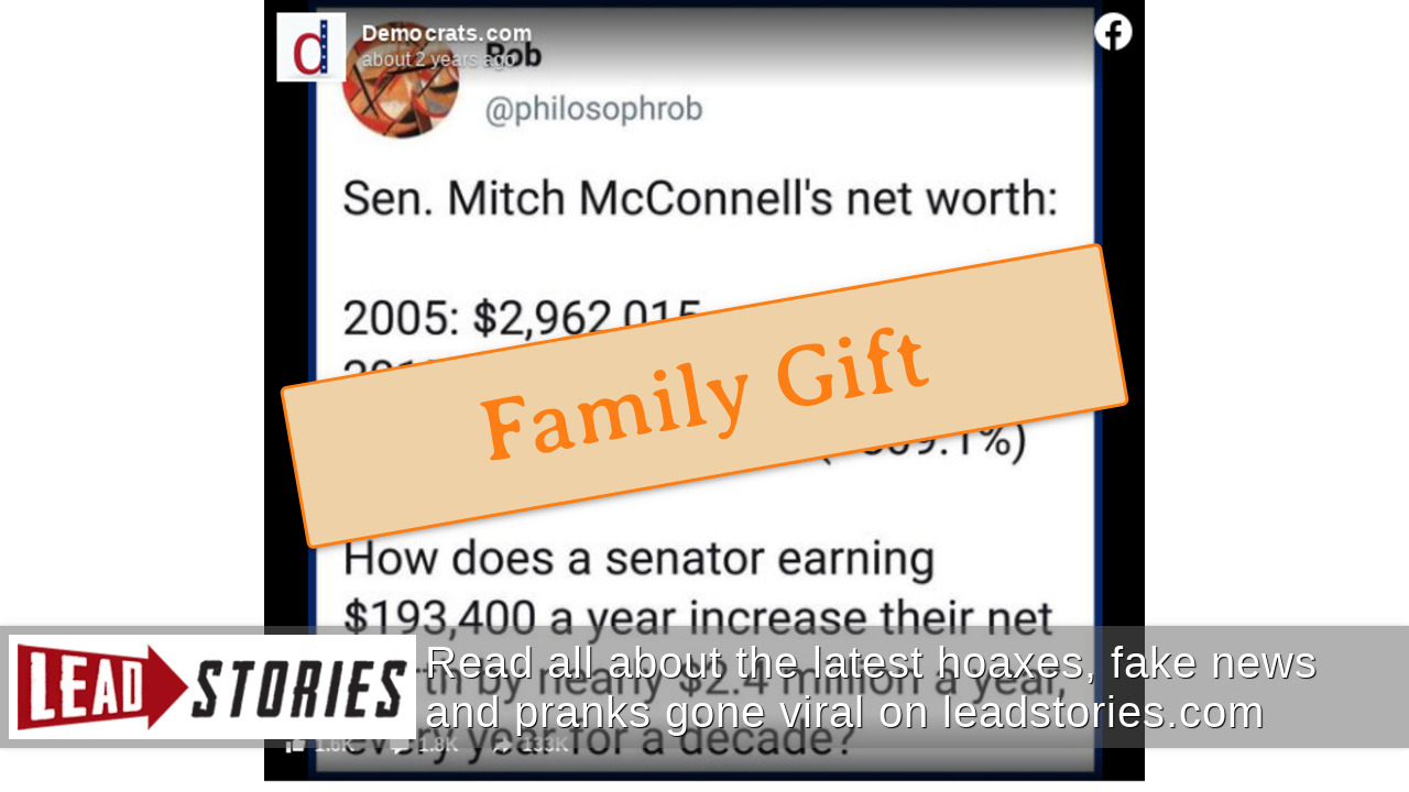 Fact Check: There is NO Mystery To Dramatic Increase In Sen. Mitch ...