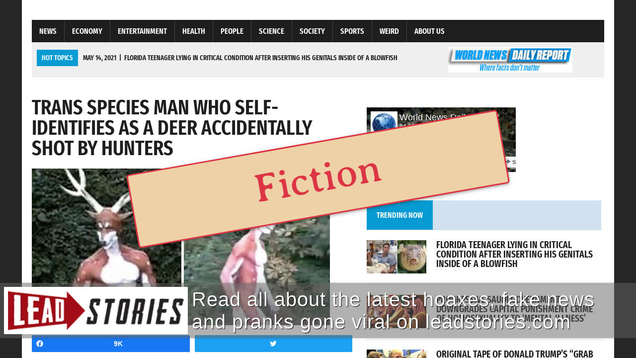 Fact Check: Story About Trans Species Man Self-Identifying As Deer ...