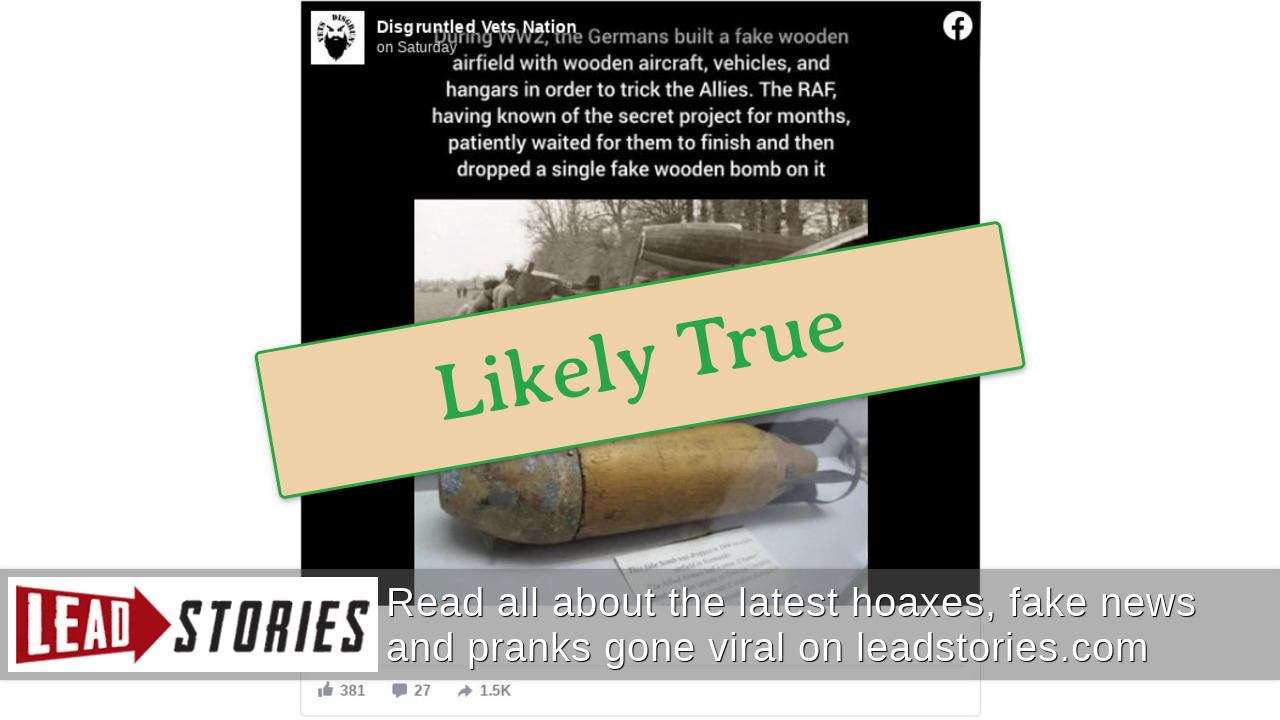 Fact Check: The Story of the Wooden Bombs Dropped by Allied Forces on ...