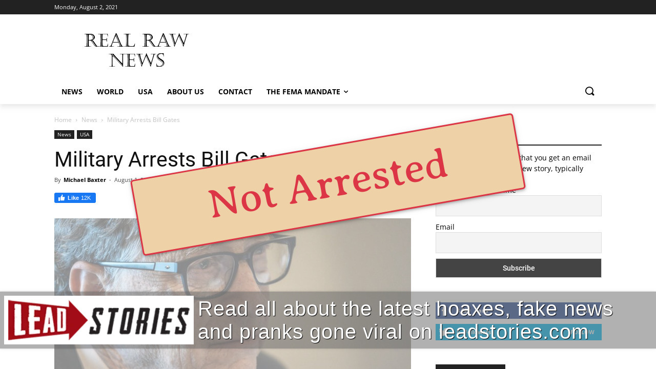 Fact Check: Bill Gates Was NOT Arrested By US Military On July 27, 2021 ...