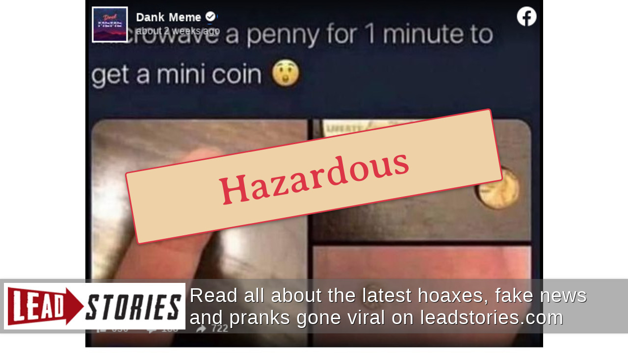 Fact Check: Microwaving A Penny For 1 Minute Does NOT Make A 'Mini Coin ...