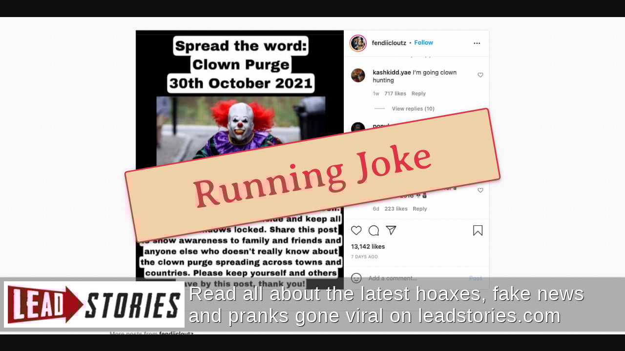 Fact Check: There Is NO Evidence That A Clown Purge Is Happening ...