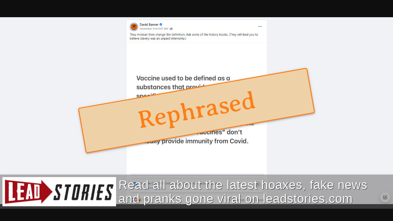 Fact Check: Merriam-Webster Did NOT Change Definition of 'Vaccine' To ...