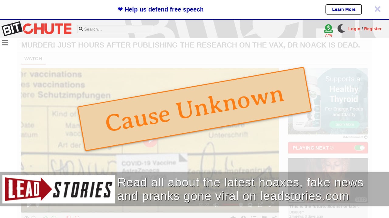 Fact Check: There Is NO Evidence German Chemist Dr. Andreas Noack Died ...