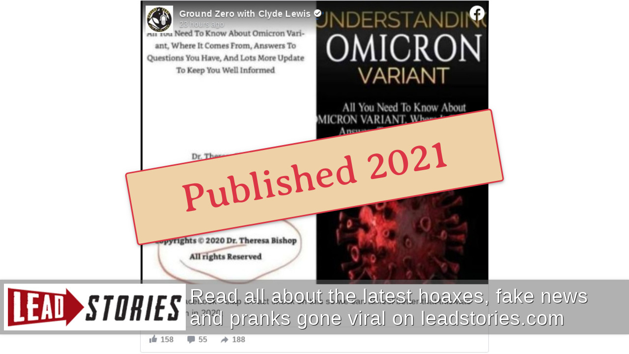 Fact Check: NO Evidence Book About Omicron Variant Predates Existence ...