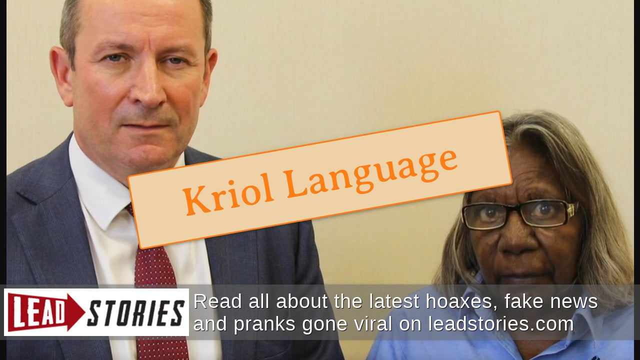 Fact Check: Aboriginal Interpreter Is NOT Translating Mark McGowan's ...