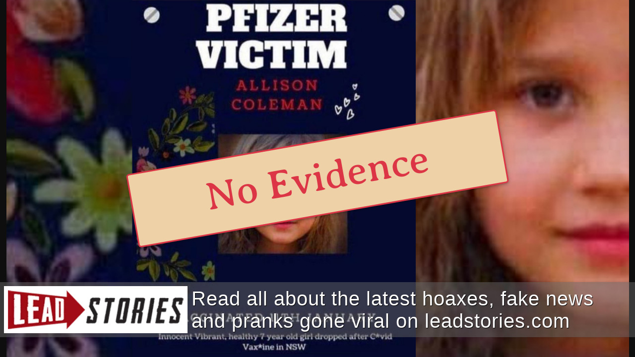 Fact Check: NO Evidence Allison Coleman Or Lachlan Leary Were ...