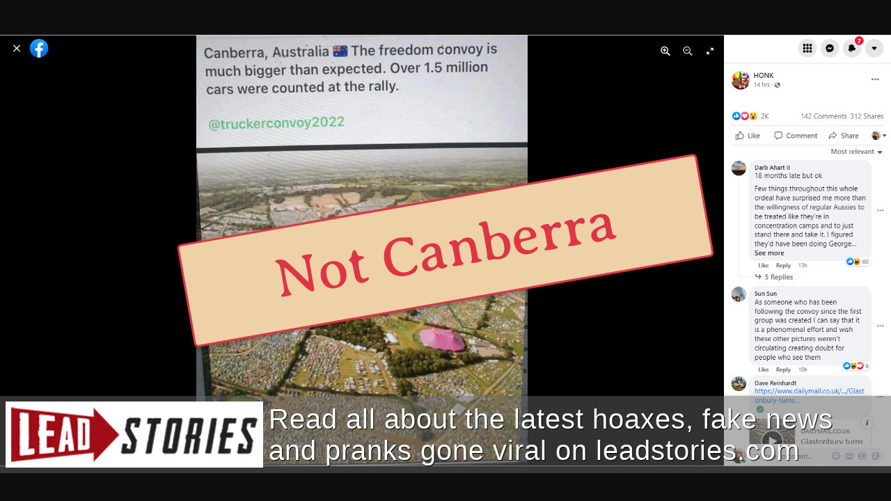 Fact Check: Aerial Image Does NOT Show 'Freedom Convoy' In Canberra ...