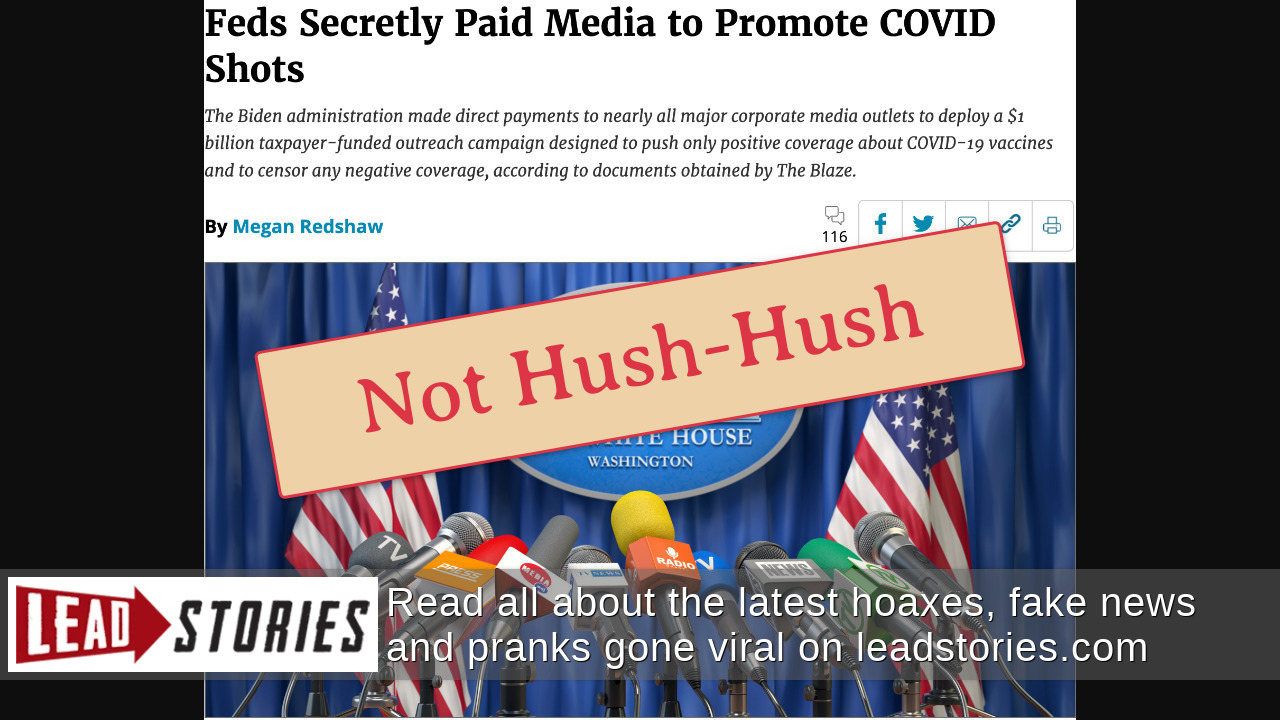Fact Check: US Government Did NOT Secretly Pay Major Media Outlets To ...