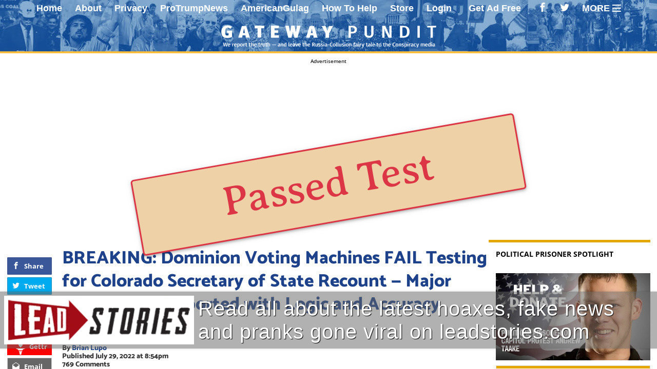 Fact Check: Dominion Voting Machines Did NOT Fail Testing For Colorado ...