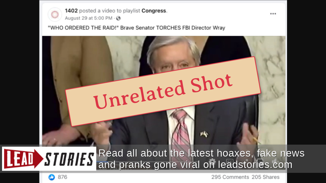 Fact Check: This Video Does NOT Show Sen. Lindsey Graham Grilling FBI ... Fact Check: This Video Does NOT Show Sen. Lindsey Graham Grilling FBI ...