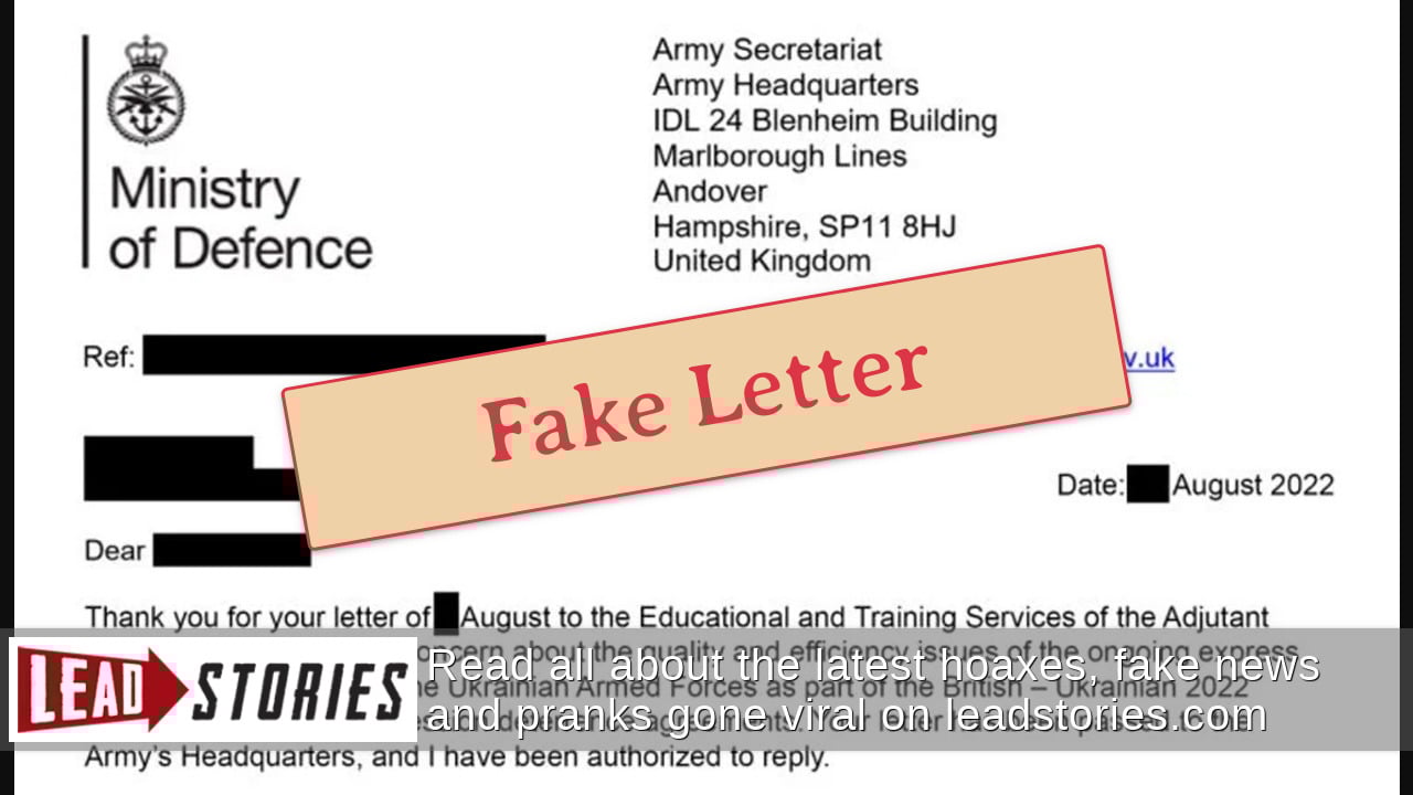 Fact Check: 'Leaked Letter' Shows Clear Signs It Did NOT Come From UK ...