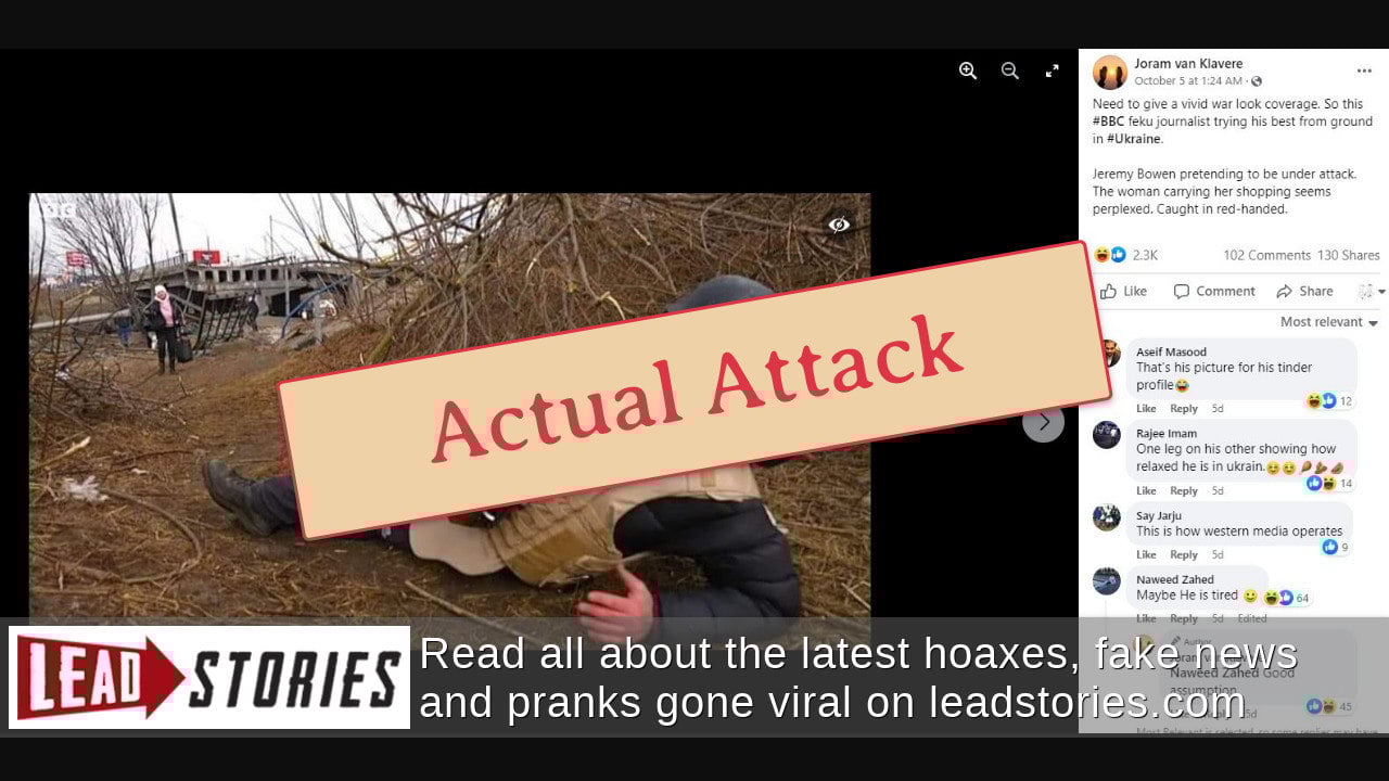 Fact Check: BBC Journalist Did NOT Fake Reporting From Front Lines Of ...