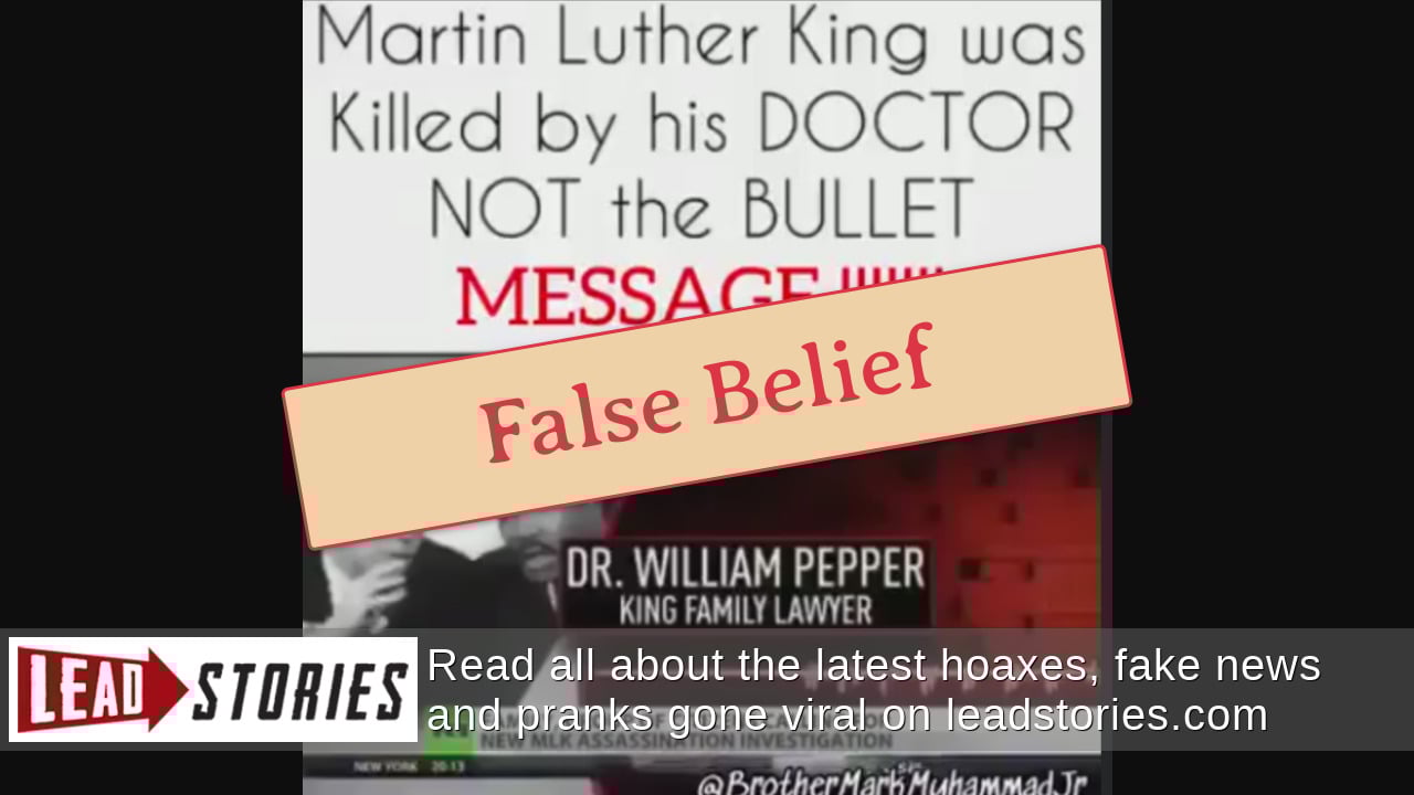 Fact Check: Martin Luther King Jr. Was NOT 'Killed By His Doctor ...