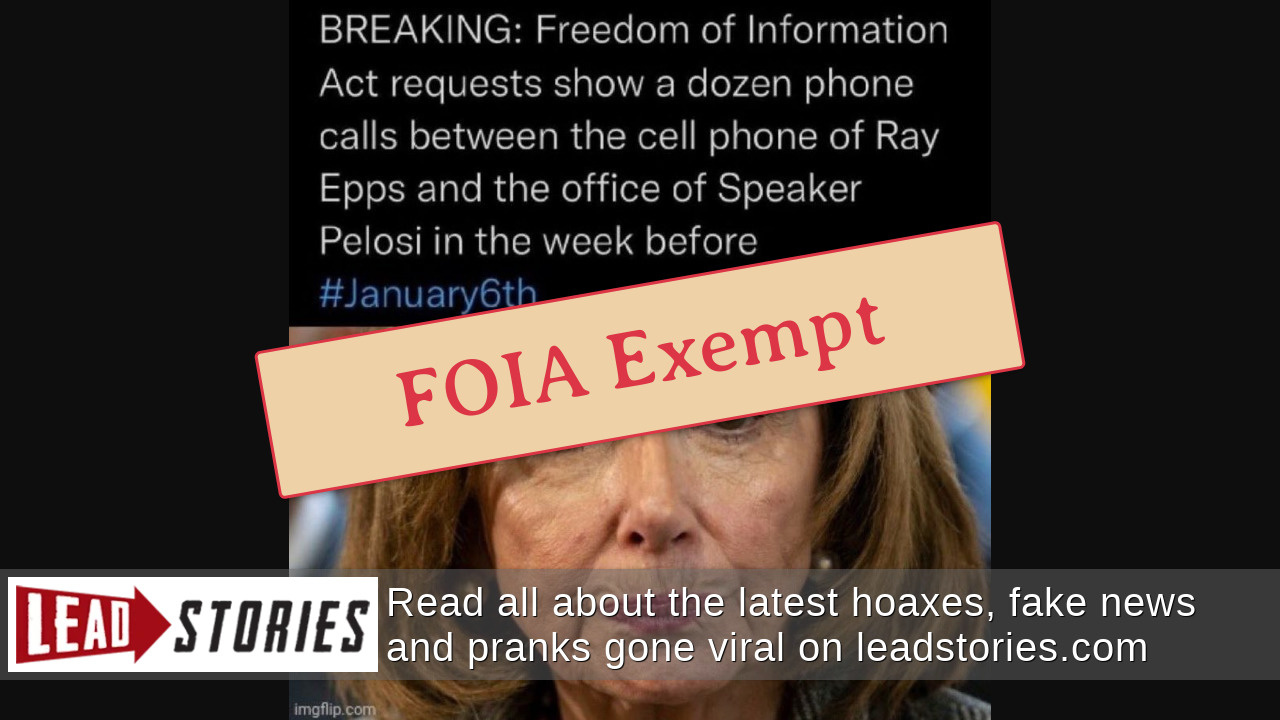 Fact Check No Evidence Nancy Pelosi Spoke To Ray Epps Before January 6