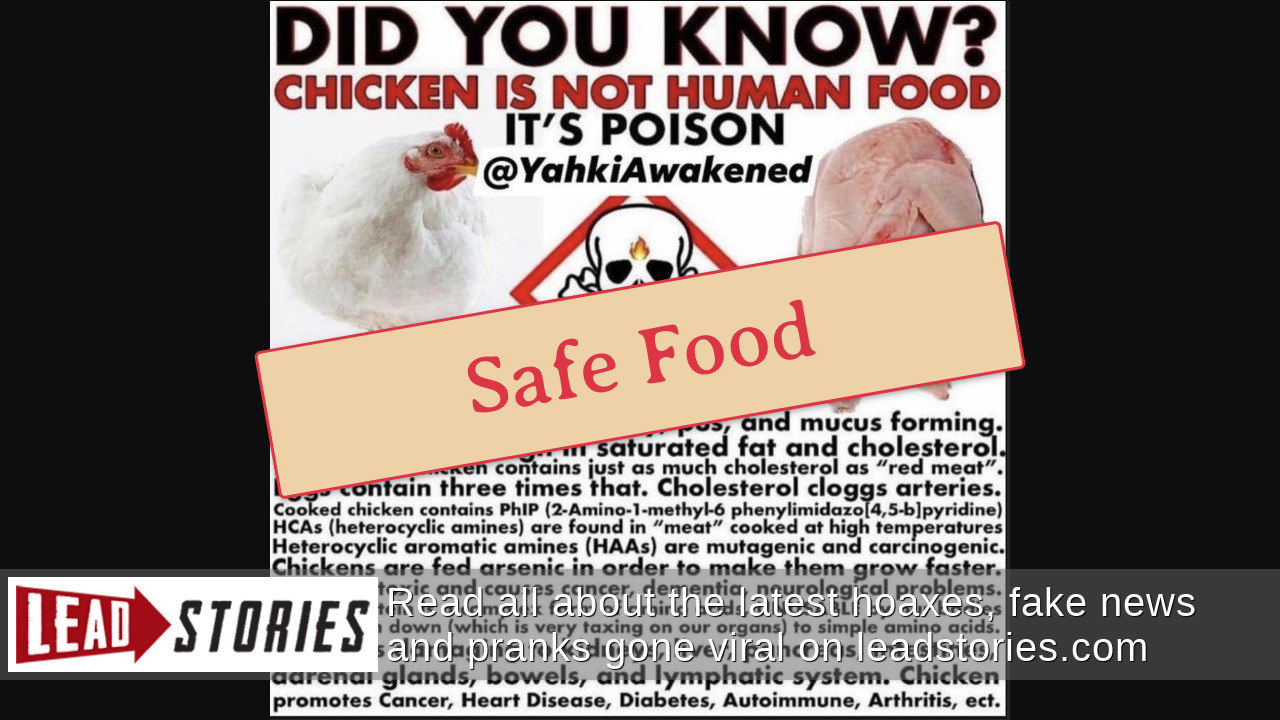 Fact Check: Chicken Is NOT 'Poison' | Lead Stories