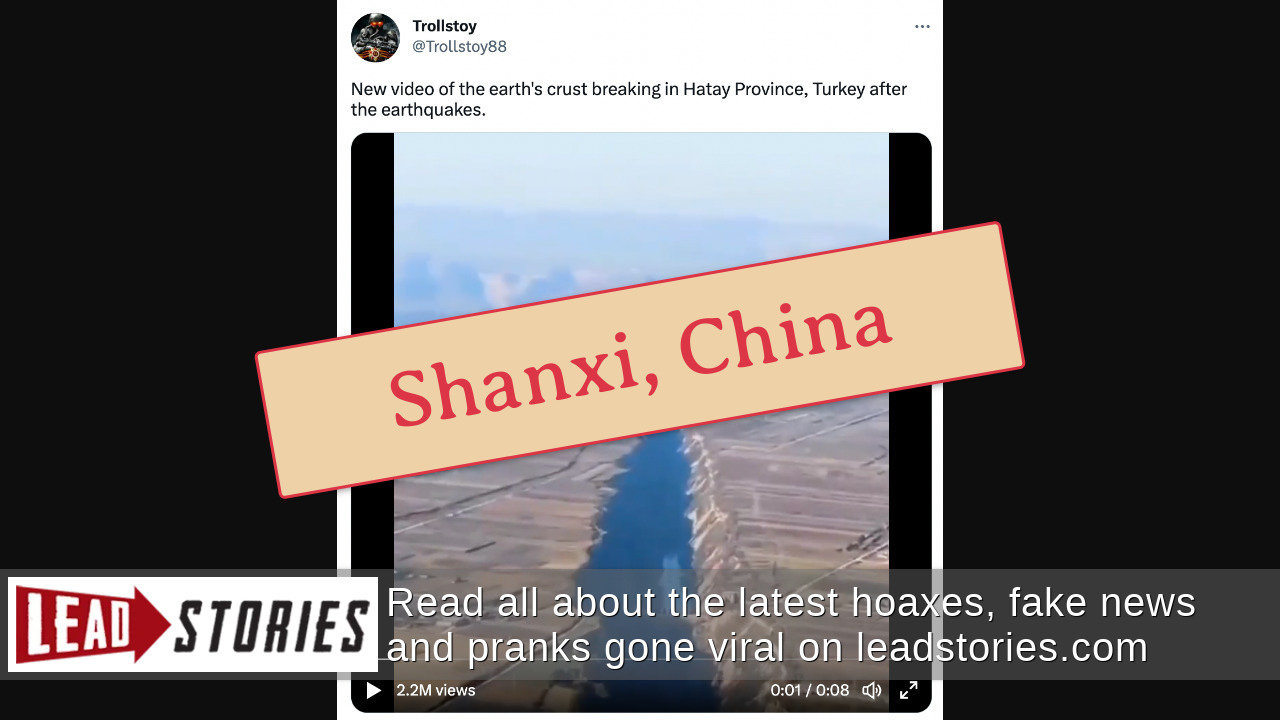 Fact Check: Video Showing 'Breaks In Earth's Crust' Is NOT Hatay ...