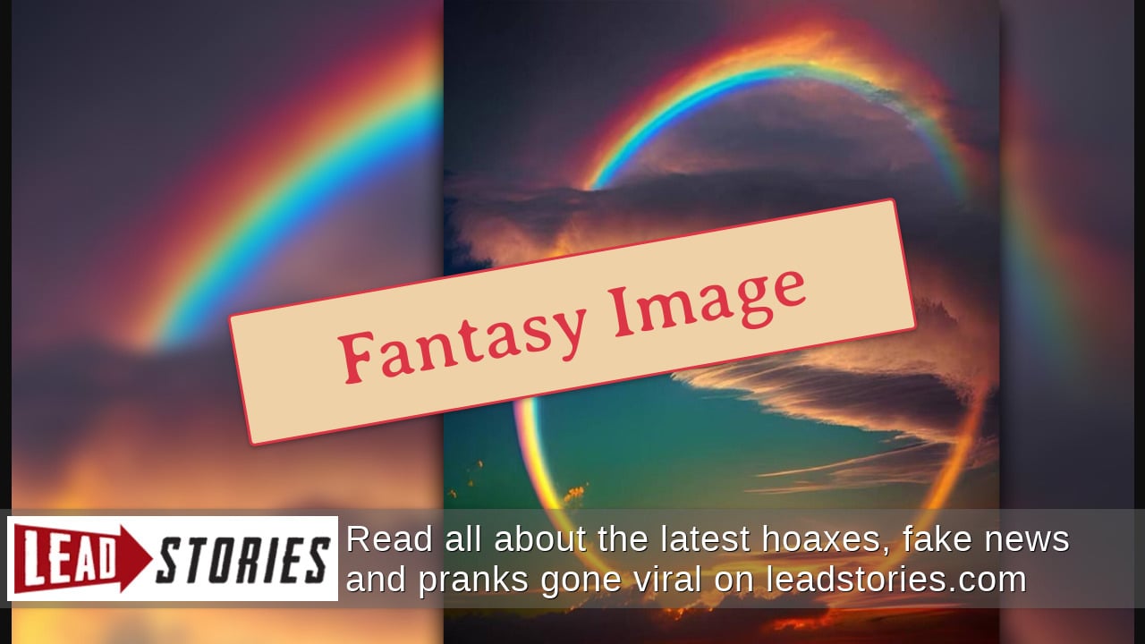Fact Check: Colorful Image Is NOT A Real Photo Of A 'Complete Rainbow ...